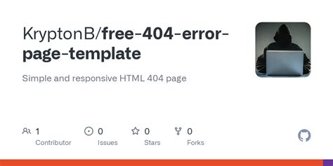 Github Kryptonbfree 404 Error Page Template Simple And Responsive