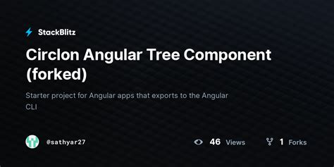 Circlon Angular Tree Component Forked StackBlitz