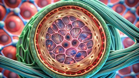 Microscopic View Of A Complex Biological Structure With Intricate