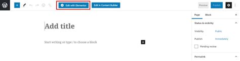 create a page using elementor themegoods documentations