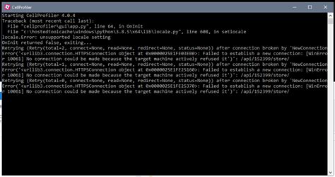 cellprofiler 4 0 4 startup error on windows unsupported locale setting usage and issues