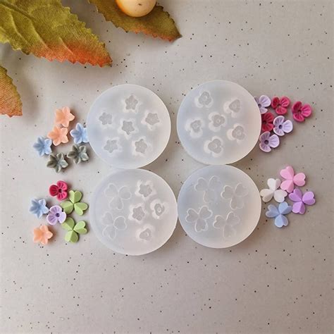 Mini 3d Flower Polymer Clay Mold Flexible Silicone Mold 3d Botanical