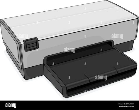 Inkjet Printer Isolated On White Stock Vector Image And Art Alamy