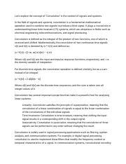 Exploring Convolution In Signals And Systems Fundamentals And Course