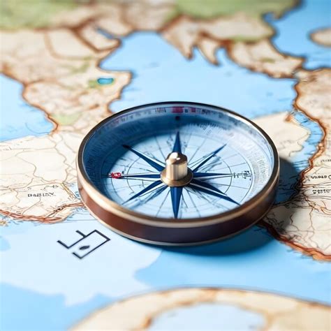 Premium Photo Global Navigation Exploration And Mapping Adventure With Magnetic Compass