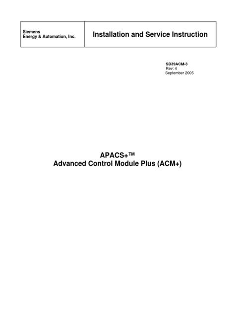 apacs advanced control module plus acm pdf programmable logic controller electrostatic