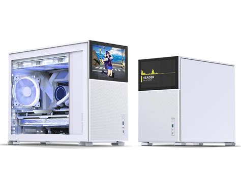 JONSBO D31 MESH SC WHITE Micro ATX Computer Case With Sub HD LCD
