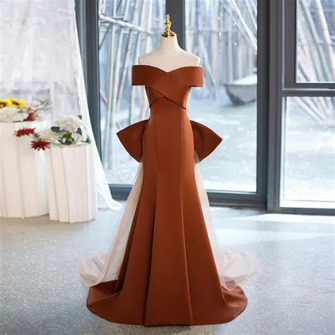 Browntrumpet Mermaid Prom Dresses Veaul