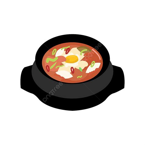 スンドゥブチゲ韓国料理ベクトルイラスト画像とpsdフリー素材透過の無料ダウンロード Pngtree