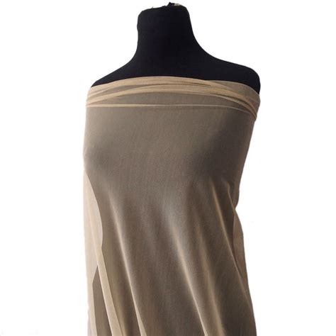 Spandex Tulle Mesh Semi Illusion Nude Medium Skin Color Way Etsy