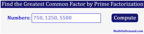 Greatest Common Factor Of 45 And 60 By Prime Factorization