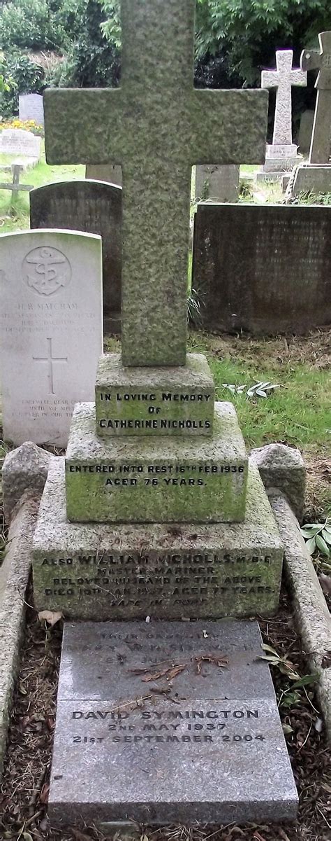 Gravestone Of Nicholls Catherine 1936 Nicholls William 1937 Sixsmith