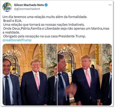 Gilson Machado Se Encontra Trump Nos EUA