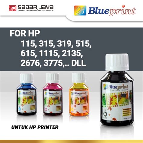 Jual Tinta HP 100ml Blueprint Tinta Refill Printer HP Inkjet Cyan Magenta Yellow Black Shopee