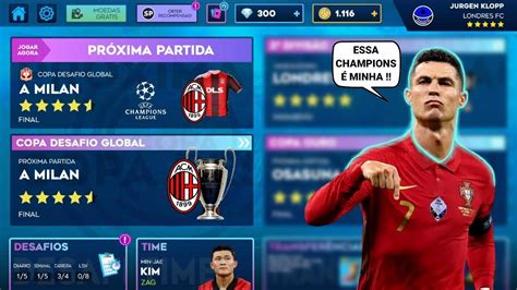 DLS 24 Modo Carreira Londres FC 71 Final Da Champions League
