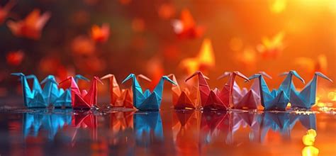 종이 접기 구름으로 다채로운 새를 만든 종이 접기 초록 파리 배경 배경 일러스트 및 사진 무료 다운로드 Pngtree