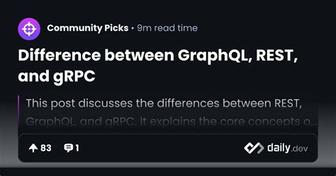 difference between graphql rest and grpc daily dev