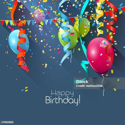 Birthday Greeting Card Stok Vektör Sanatı And 2015‘nin Daha Fazla Görseli