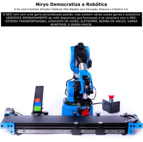 Niryo Ned 2 Braço Robótico Colaborativo Novo Cobot De Seis Eixos