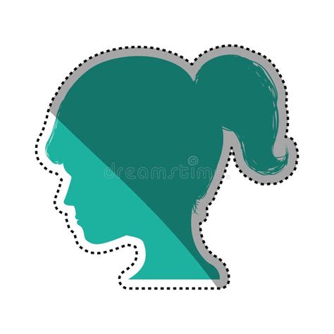 Woman Head Silhouette Stock Illustration Illustration Of Icon 88181819