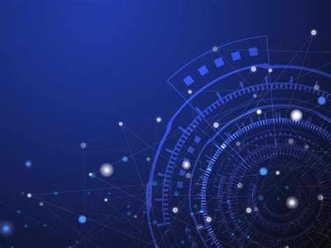 Blue Technology Circle And Computer Science Abstract Background With