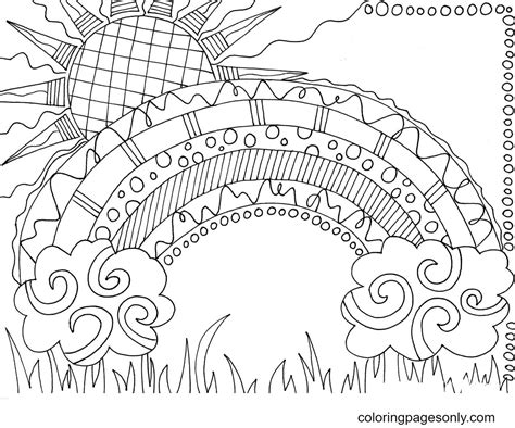 Free Printable Rainbow Coloring Page Fun Printables For Everyone