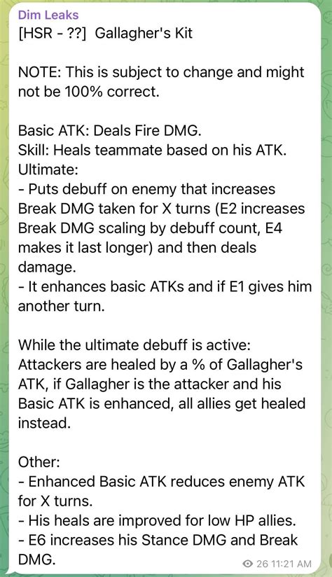 Gallagher Kit Via Dimbreath R Honkaistarrail Leaks