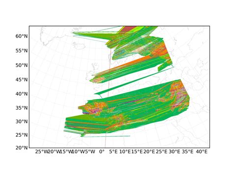 Python Pcolormesh Draws Not Points But Lines Between Data Points
