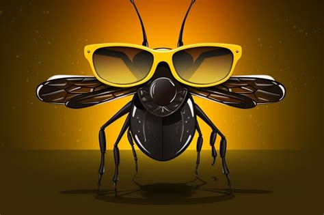 Bug Yellow Eyes Premium Ai Generated Image