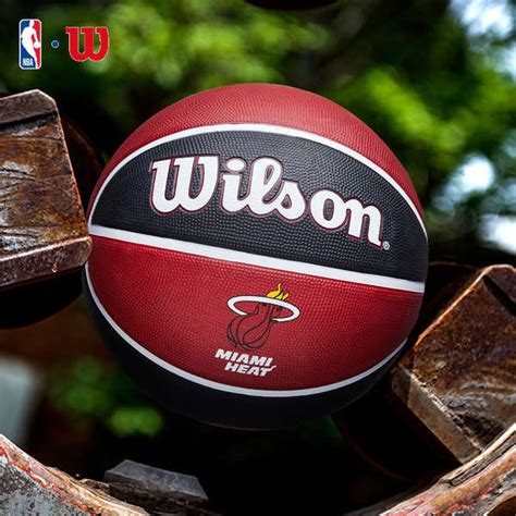 Wilson威爾勝nba籃球7號邁阿密熱火隊徽紀念球橡膠水泥地室外耐磨 蝦皮購物
