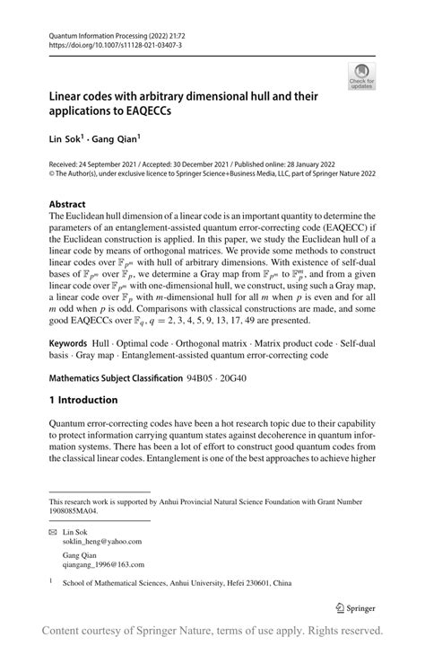 Linear Codes With Arbitrary Dimensional Hull And Their Applications To
