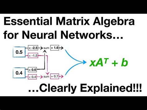 Free Video Essential Matrix Algebra For Neural Networks From Statquest