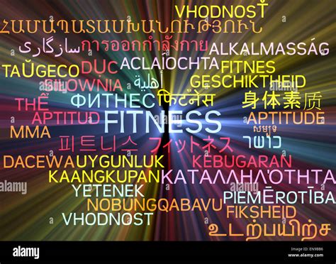 Background Concept Wordcloud Multilanguage International Many Language Illustration Of Fitness