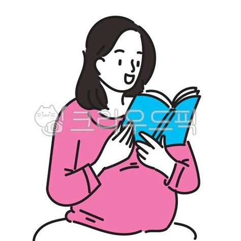 일러스트 만화 삽화 그림 임산부 사진이미지일러스트캘리그라피 Dianne Lee작가