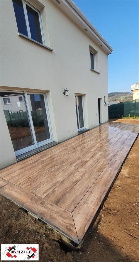 Terrasse Dalles Aspect Bois Dalles Terrasse Exterieur Carrelage