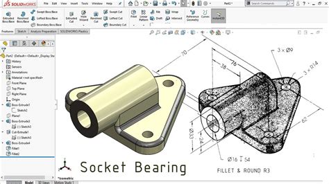 Solidworks Tutorial Exercise Socket Bearing YouTube