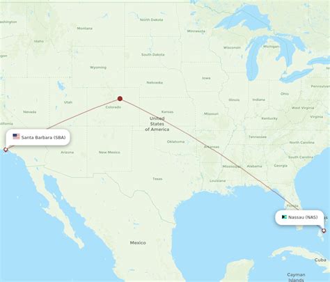 All Flight Routes From Santa Barbara To Nassau Sba To Nas Flight Routes