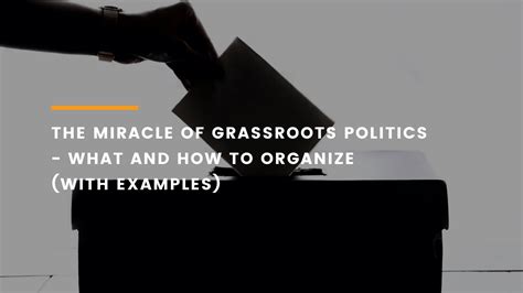 The Miracle Of Grassroots Politics What And How To Organize