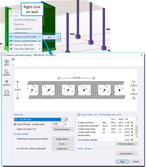 New Masonry Wall Design To Us Codes Trimble User Assistance