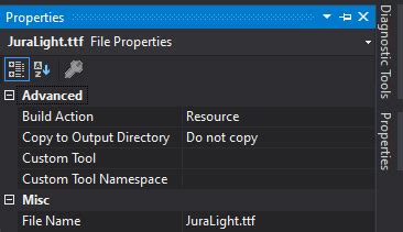 Net Added Custom Font To C WPF Label Won T Display When Application Is Running Stack Overflow