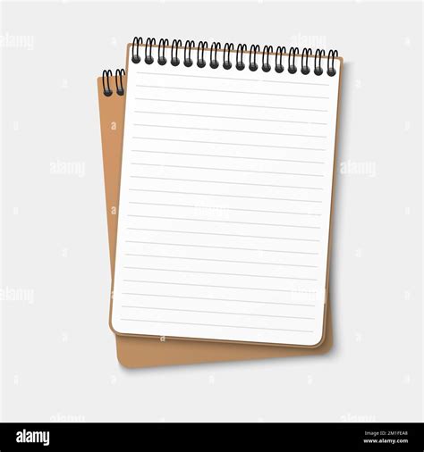 A Notebook With A Horizontal Spring Coil Lies On Top Of Another Notebook Notepad With A Lined