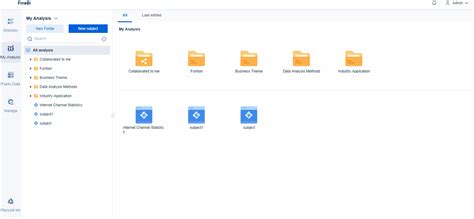 Creating An Analysis Subject And Adding Data Finebi Help Document