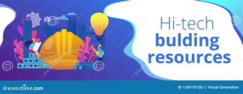 Innovative Construction Materials Concept Banner Header Stock Vector