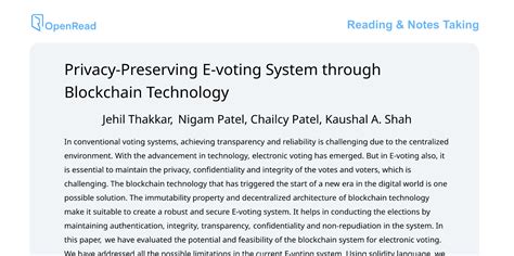 privacy preserving e voting system through blockchain technology