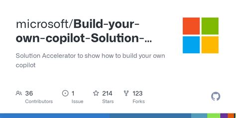 GitHub Microsoft Build Your Own Copilot Solution Accelerator