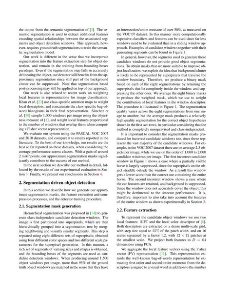 Pdf Segmentation Driven Object Detection With Fisher Vectors