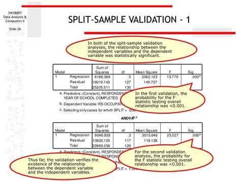 Ppt Multiple Regression Split Sample Validation Powerpoint Presentation Id519790