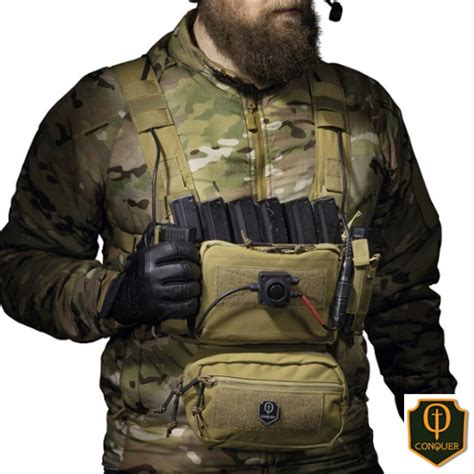 Micro Chest Rig Tan Conquer Airsoftyeclaes