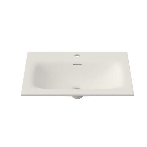 Medunjess 24 Bathroom Vanity Top With Undermounted Solid Surface Rectangular Bathroom Sink
