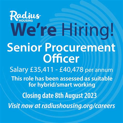 Radius Housing On Linkedin Were Hiring Senior Procurement Officer